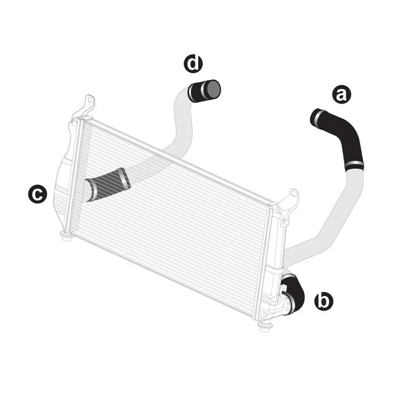 LB7 Intercooler Piping Silicone Hose Kit, 2002-2004 GM 6.6L Duramax ...