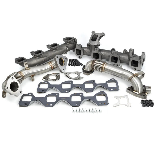 2017-2024 GM 6.6L Duramax High-Flow Exhaust Manifolds & Up-Pipes Kit ...