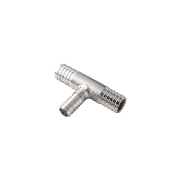 Tee Barb Fitting 1/2" x 3/8" x 1/2" SS – Pacific Performance Engineering